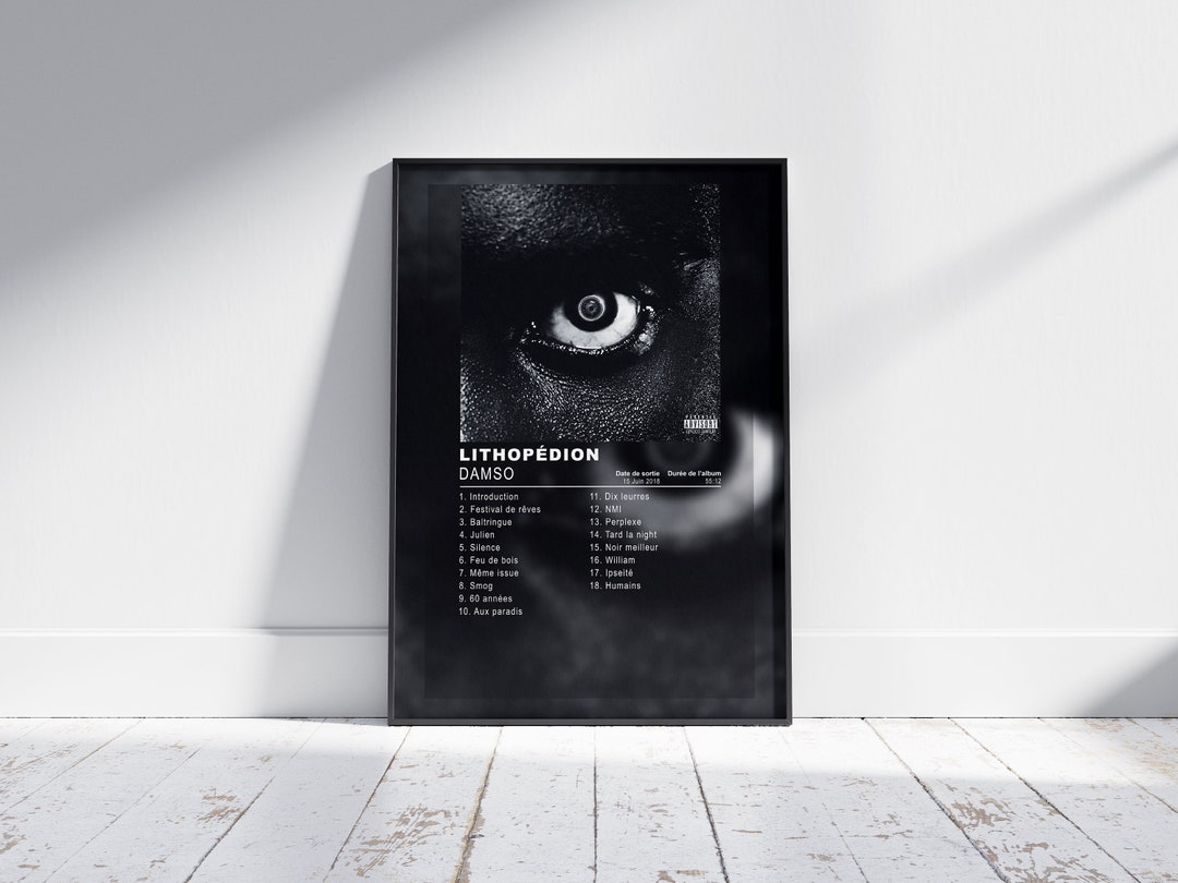 Album Cover Poster Lithopédion by Damso, Album Wall Art, Music Album ...