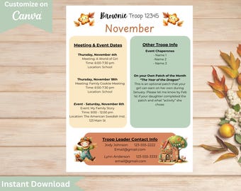 Girl Scout Newsletter Template - Etsy UK
