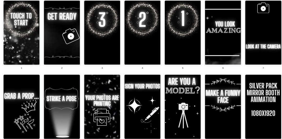 Photobooth Animation Pack, Magic Mirror Booth - Etsy