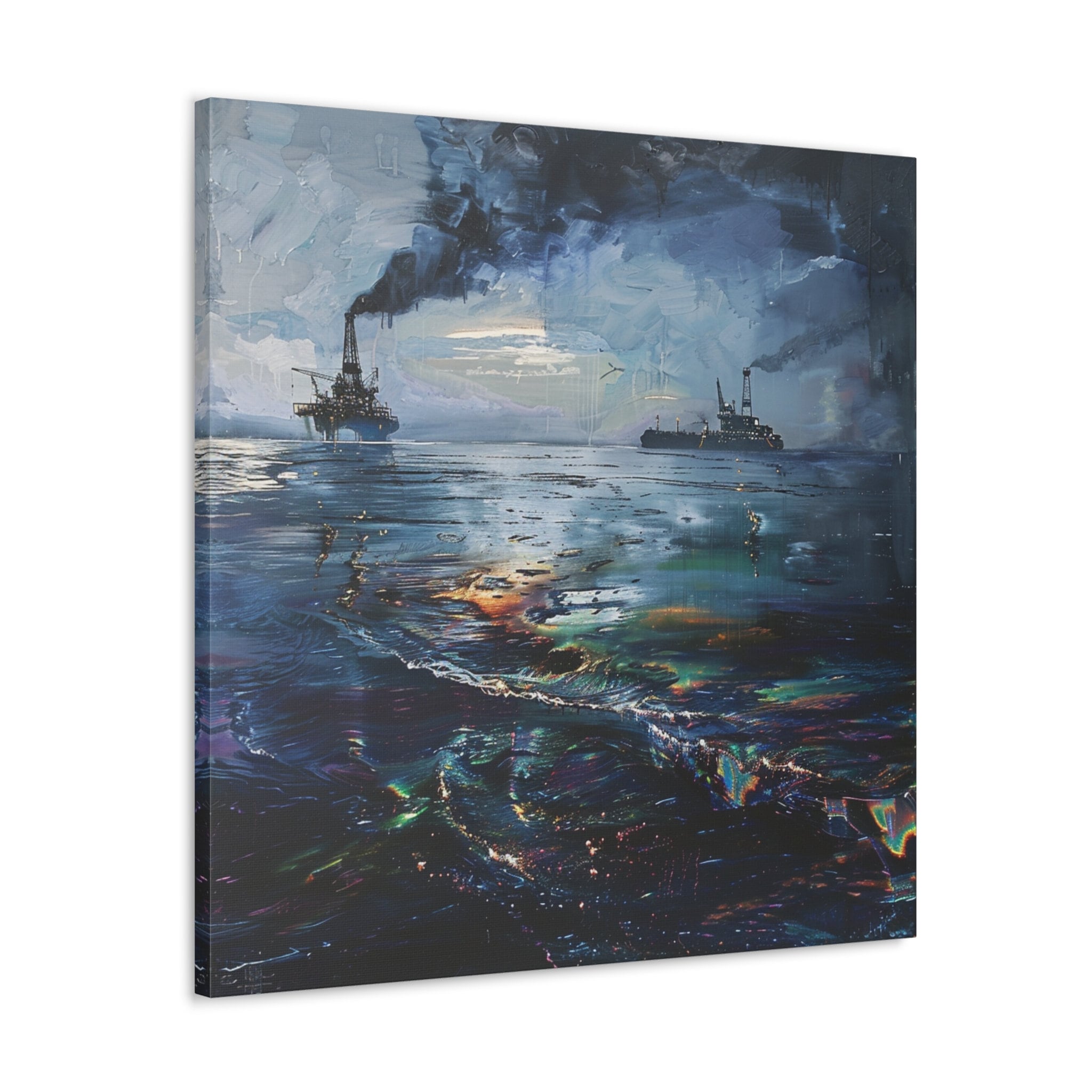 Original "ocean in Peril", Oil Spill, Marine Pollution, Environmental ...