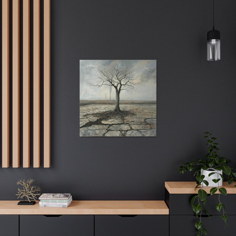Original "barren Resilience," Climate Change Art, Environmental Impact ...