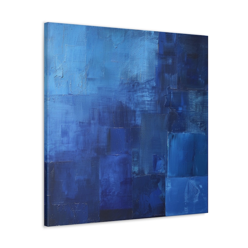 Original "blue Symphony", Tranquil Abstract Art, Soothing Blue Tones ...
