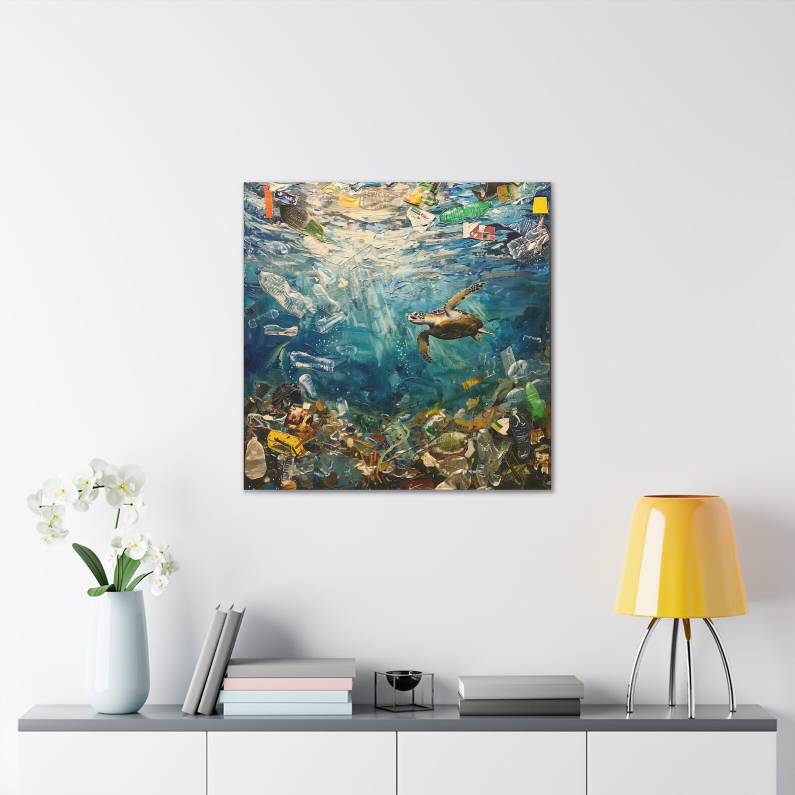 Original "ocean's Despair", Marine Pollution, Environmental Awareness ...