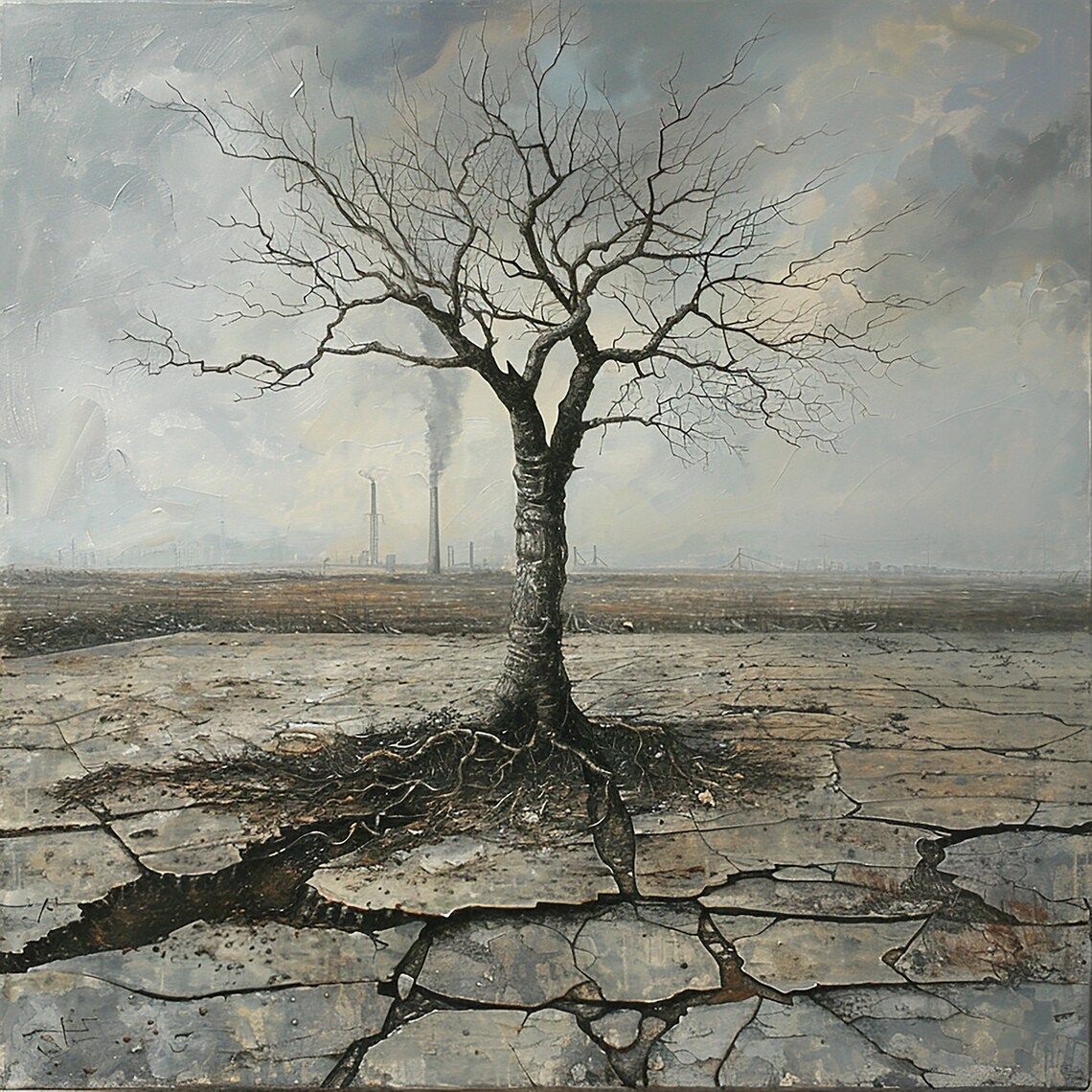 Original barren Resilience, Climate Change Art, Environmental Impact ...