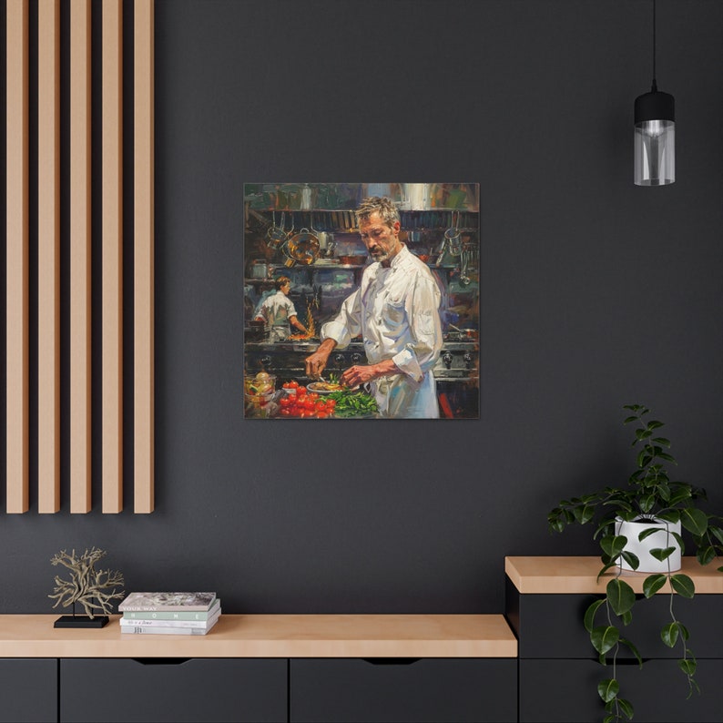 Original "the Chef's Domain", Culinary Art Scene, Master Chef Artwork ...