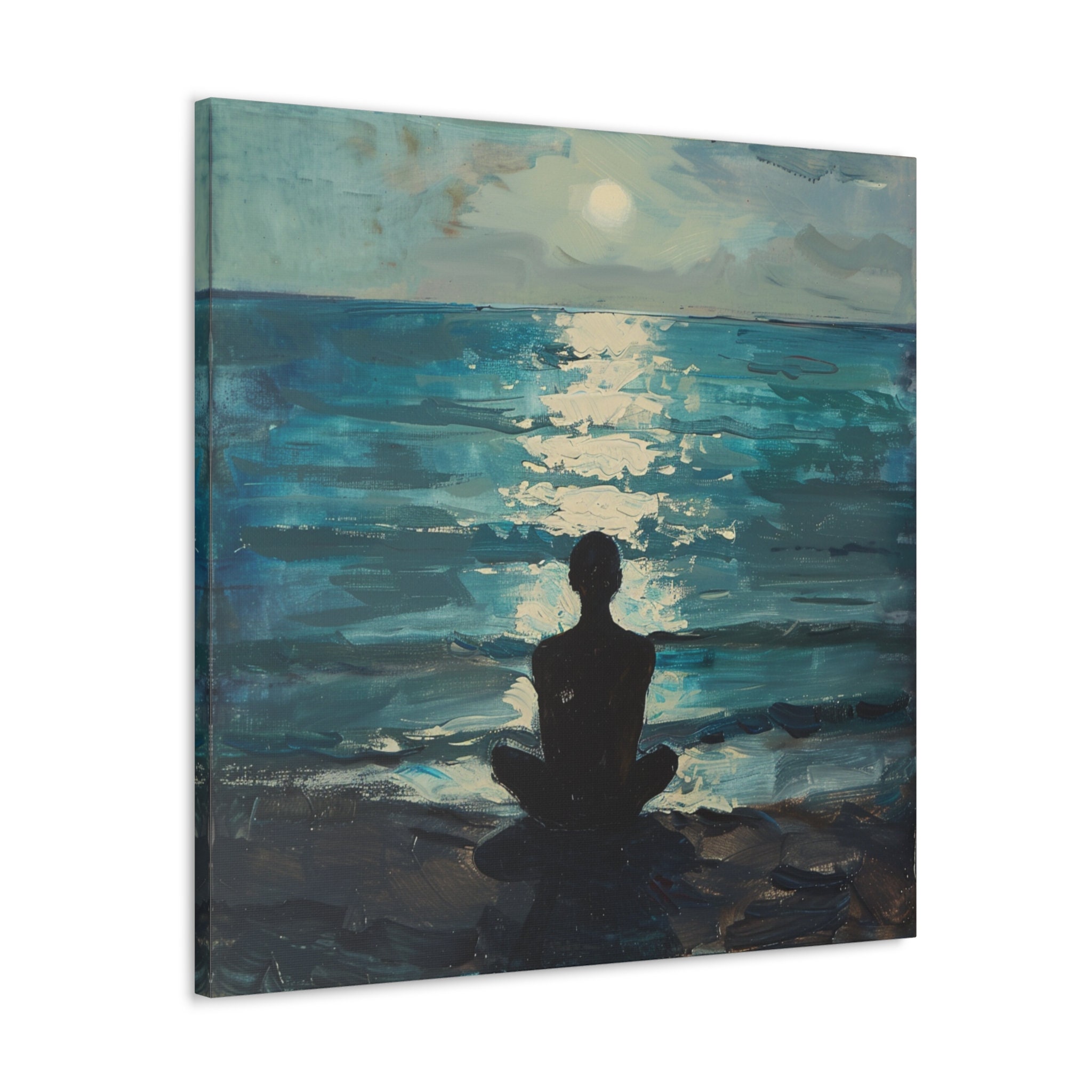 Original "meditative Waters", Serene Ocean Scene, Solitary Meditation ...