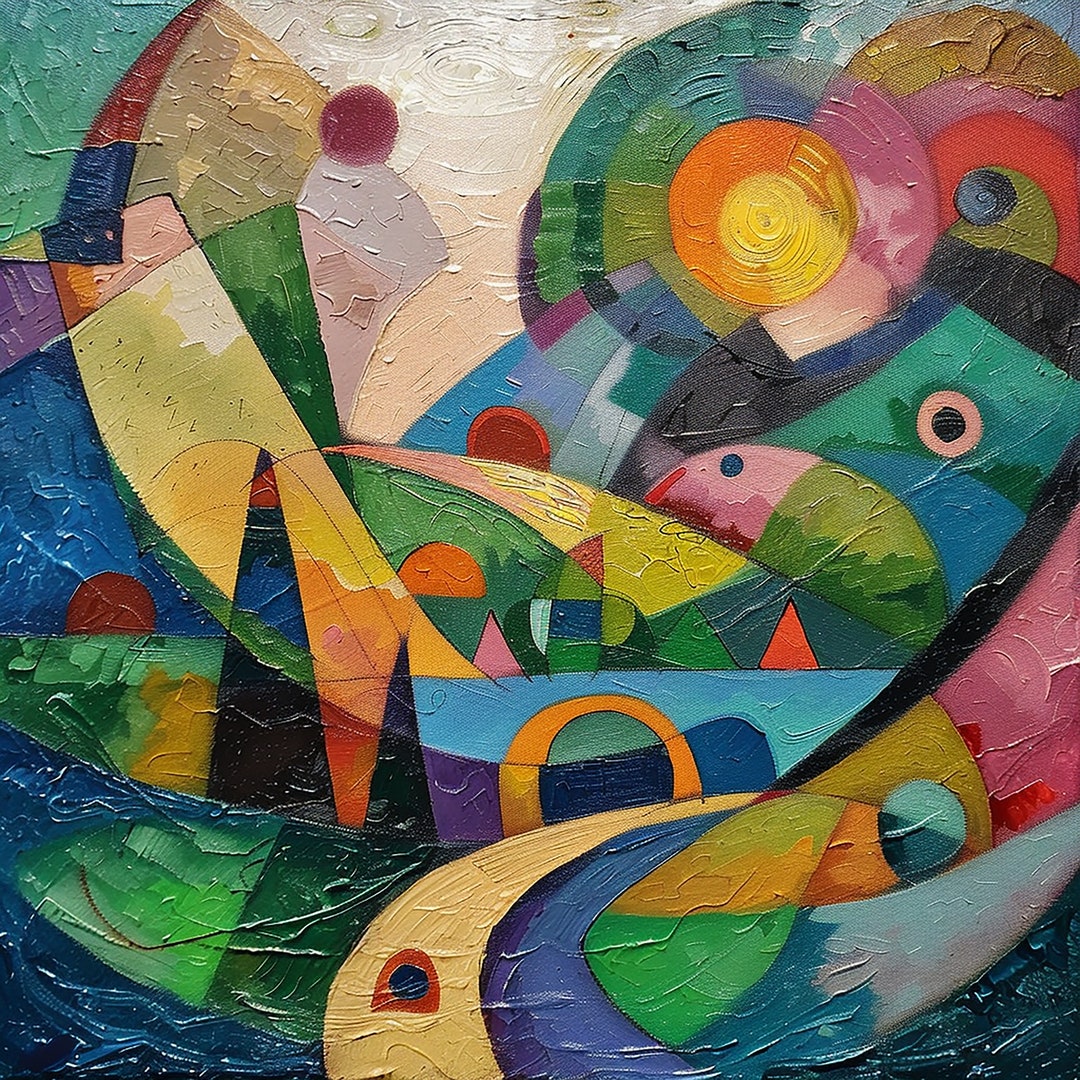Original "vibrant Whimsy", Colorful Abstract Art, Whimsical Decor ...