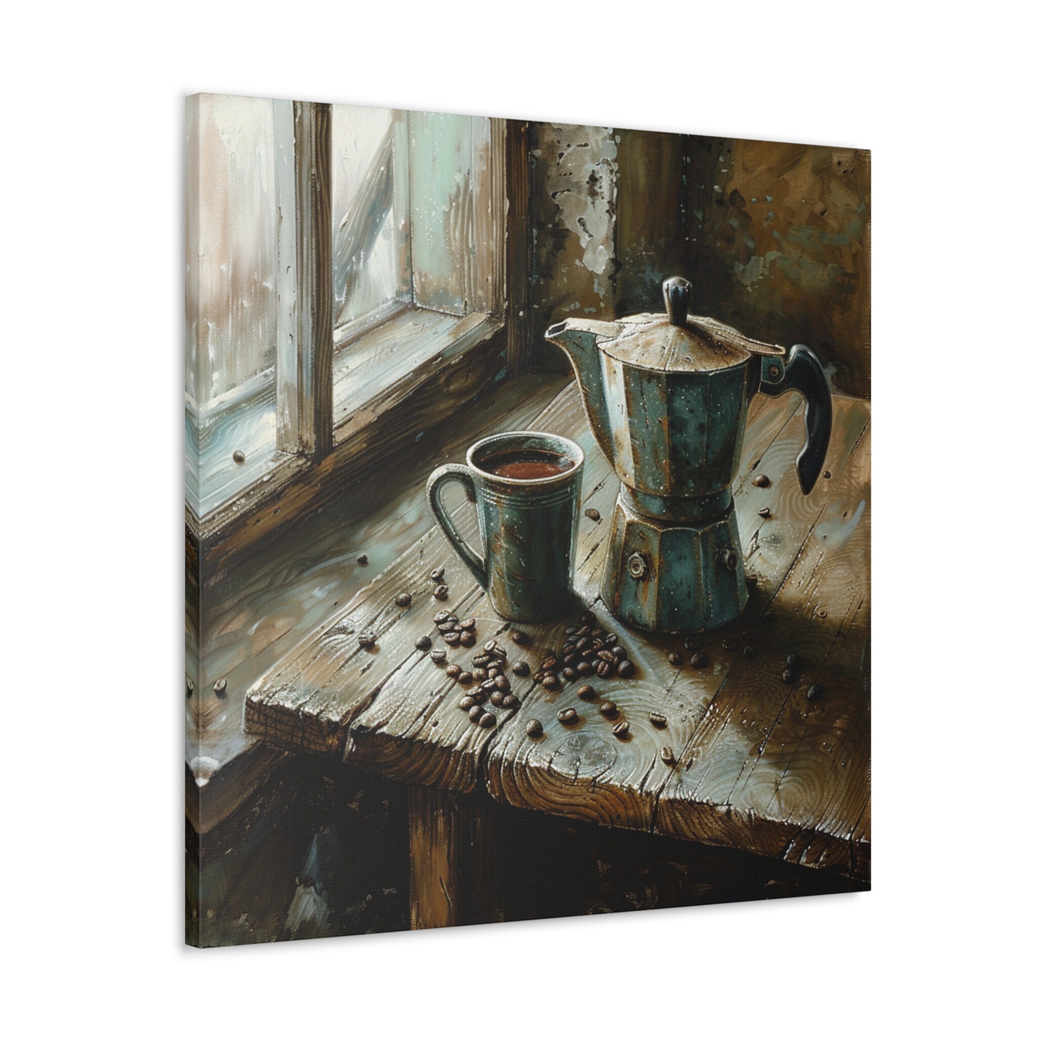 Original "morning Brew", Coffee Still Life, Rustic Kitchen Decor Art ...
