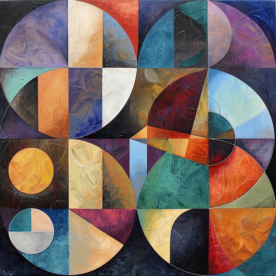 Original "celestial Geometry", Abstract Geometry, Colorful Artwork ...