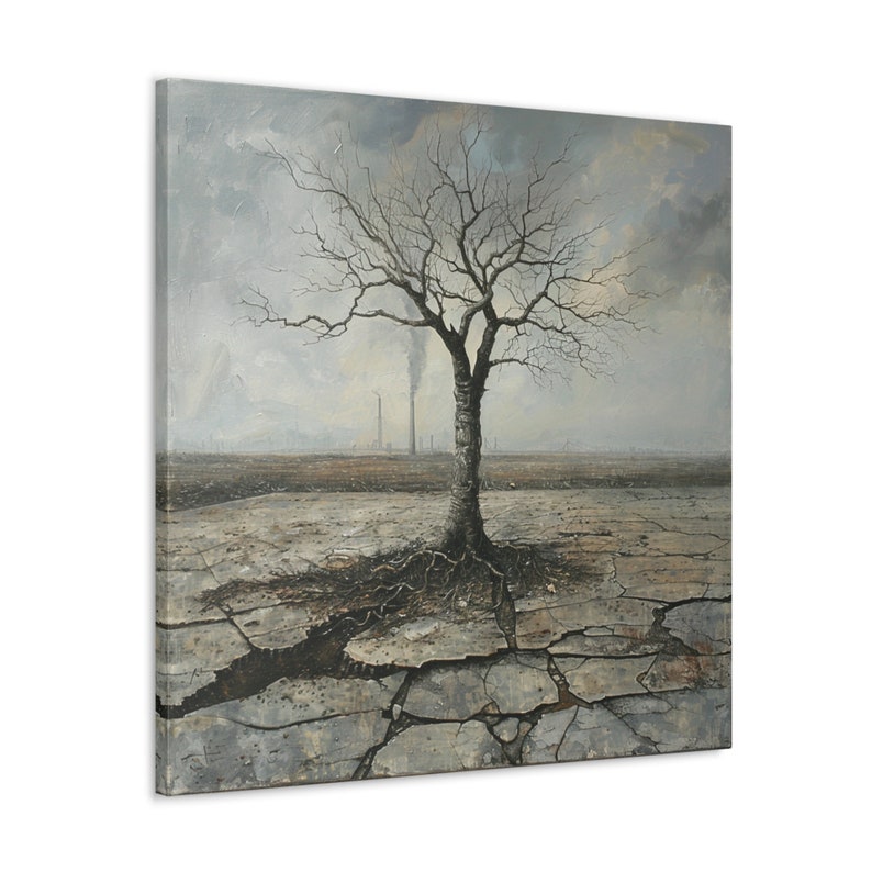 Original "barren Resilience," Climate Change Art, Environmental Impact ...