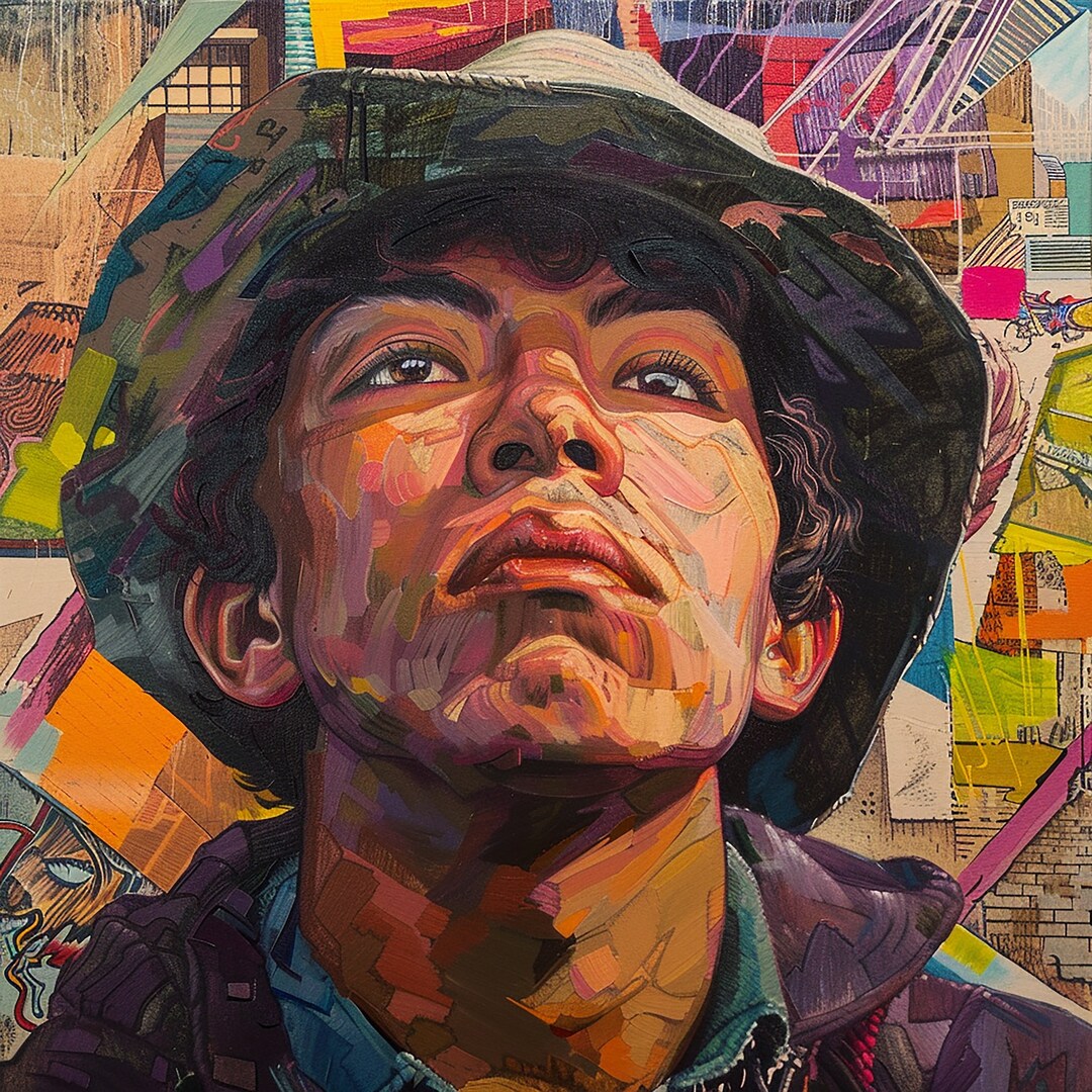 Original "urban Dreamer", Contemporary Portrait Art, Urban ...