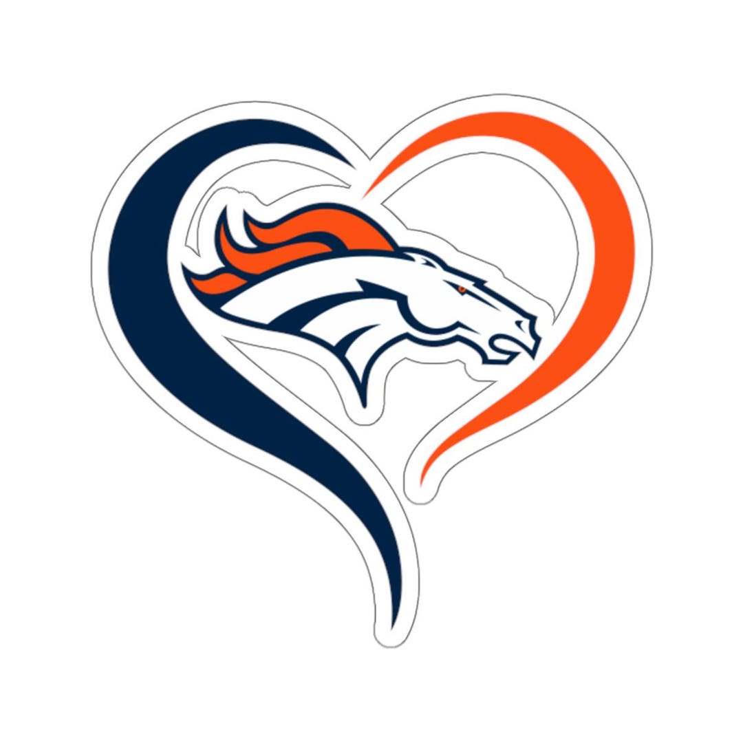 Denver Broncos NFL Football Team Logo Matte White Stickers, Car Decals ...