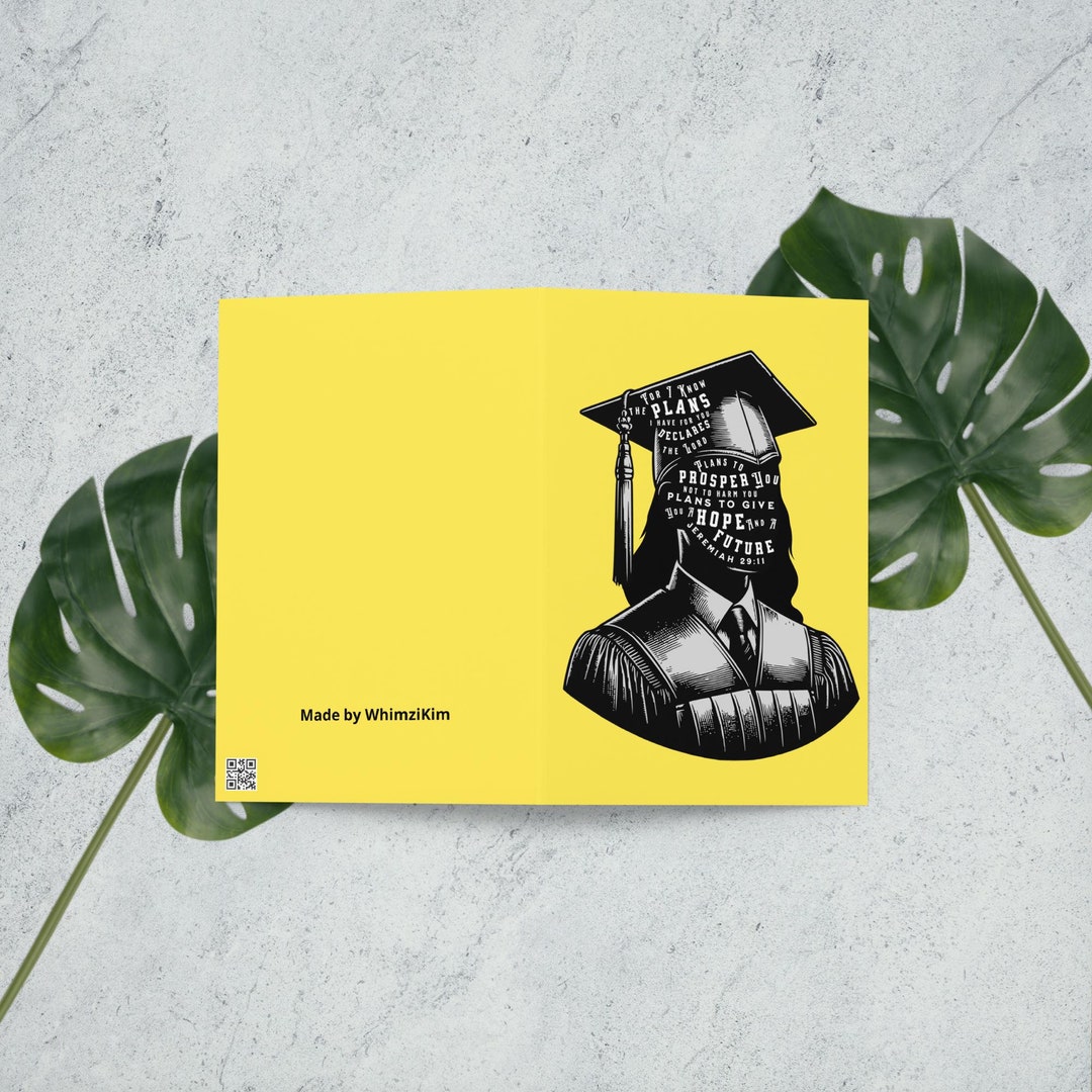 Jeremiah 29:11 Graduation Card, for I Know the Plans I Have, Gift for ...