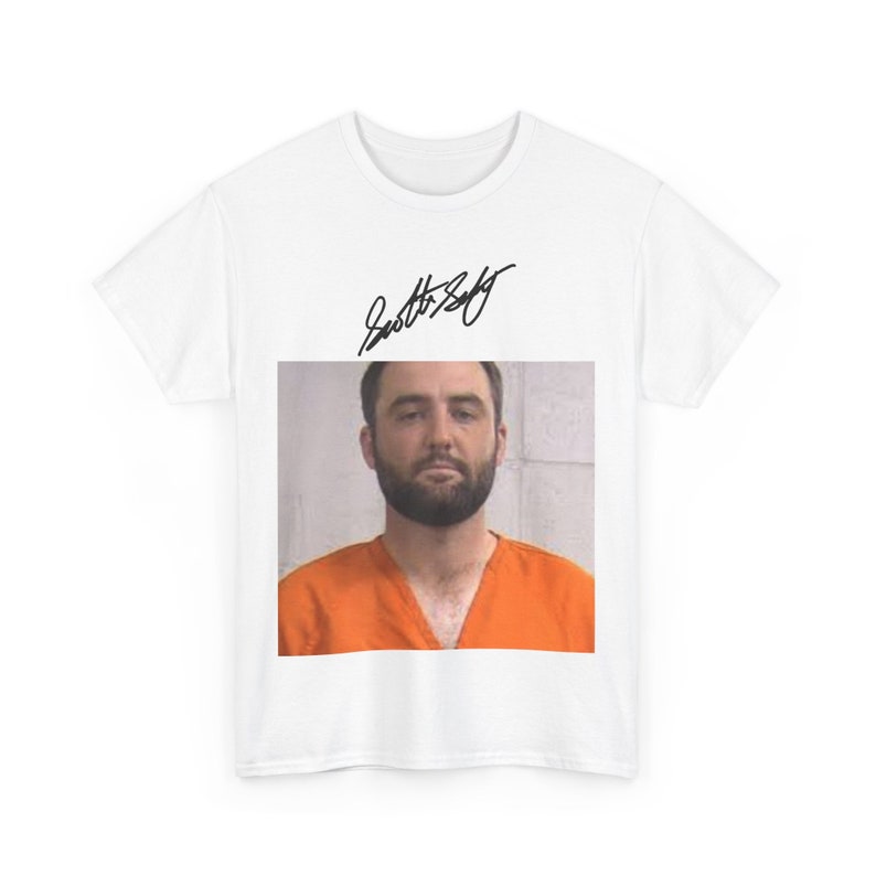 Scottie Scheffler Mug Shot With Autograph T Shirt Golf Unisex Heavy ...