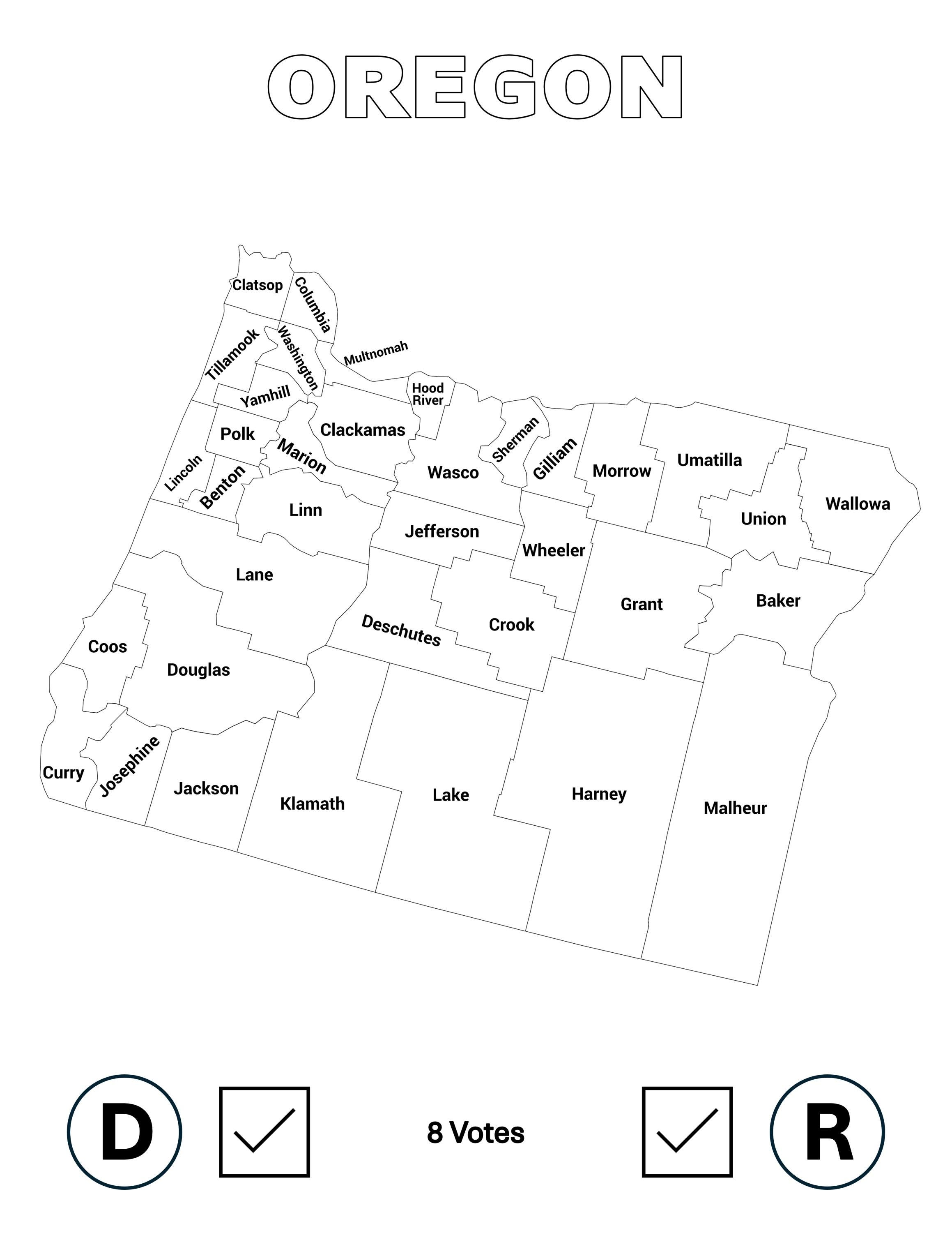 USA Election Map State-by-state Coloring Sheets - Etsy