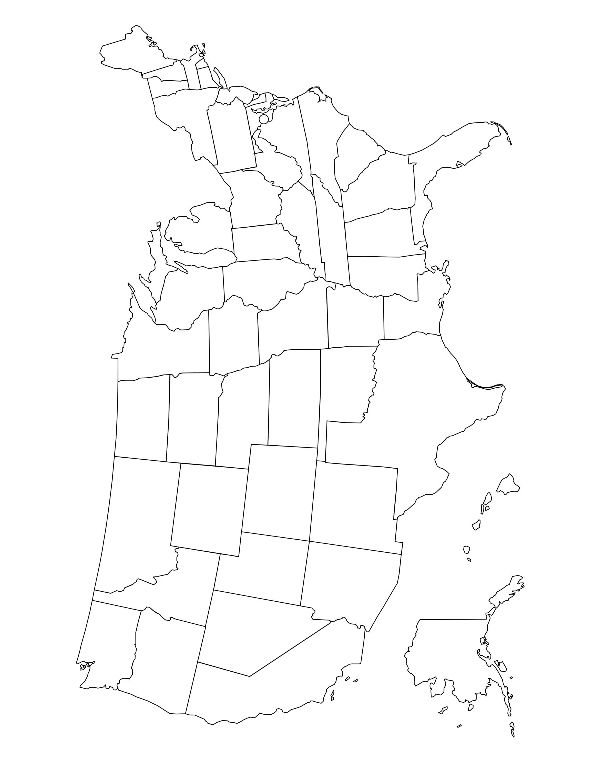 USA Election Map State-by-state Coloring Sheets - Etsy