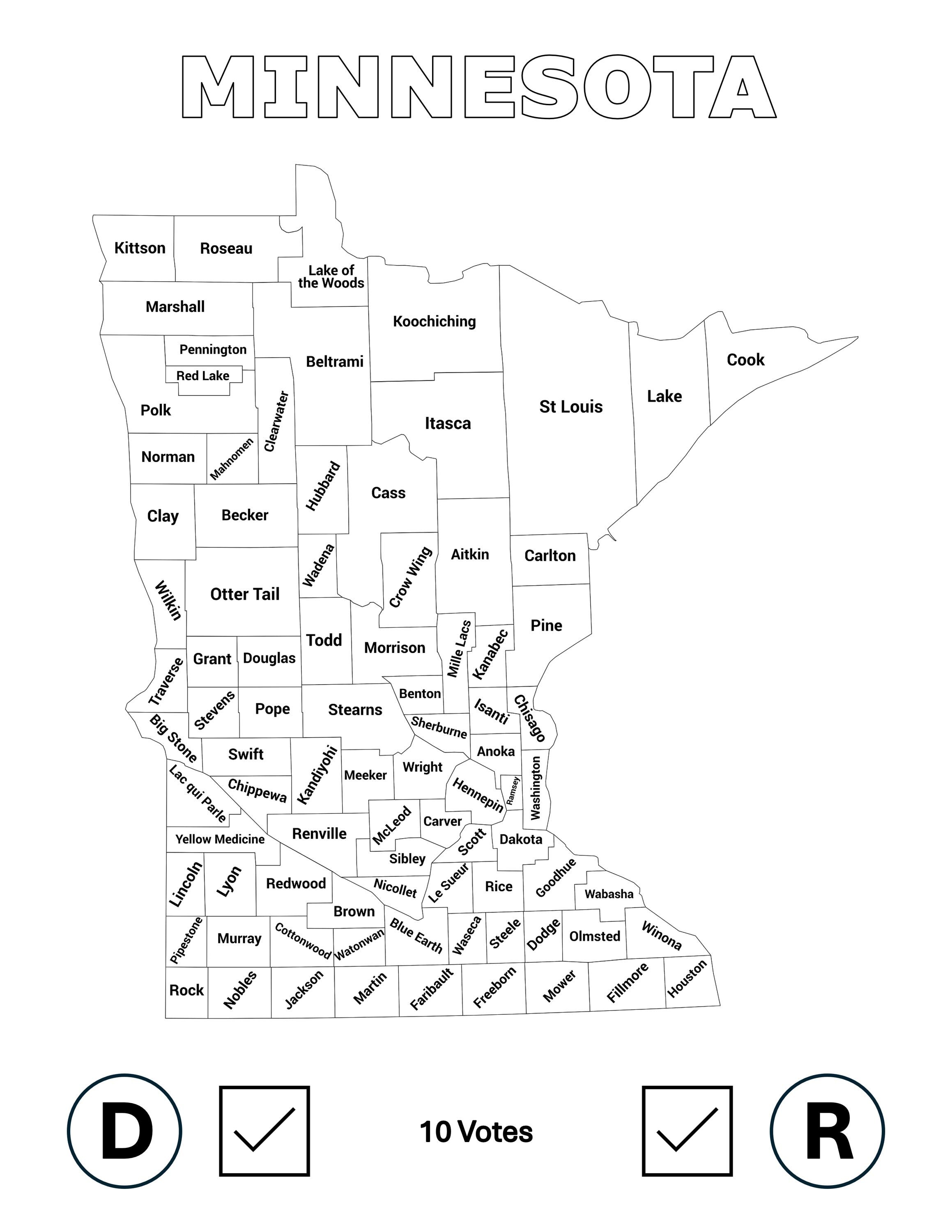 USA Election Map State-by-state Coloring Sheets - Etsy