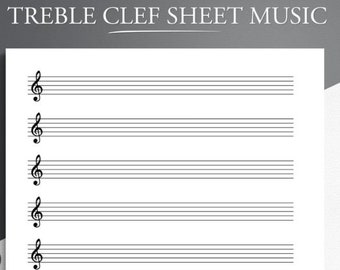 Landscape Printable Sheet Music for Letter/a4. Blank Sheet Music ...