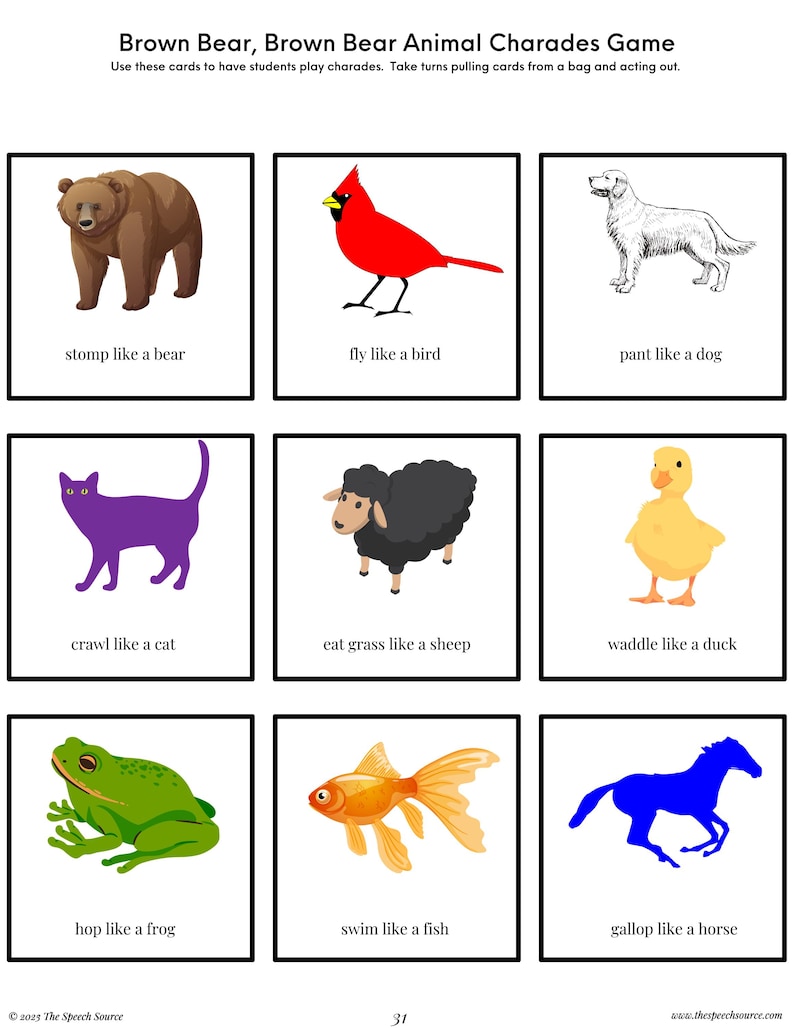 45-page Brown Bear Brown Bear Activities Speech Therapy & Preschool ...