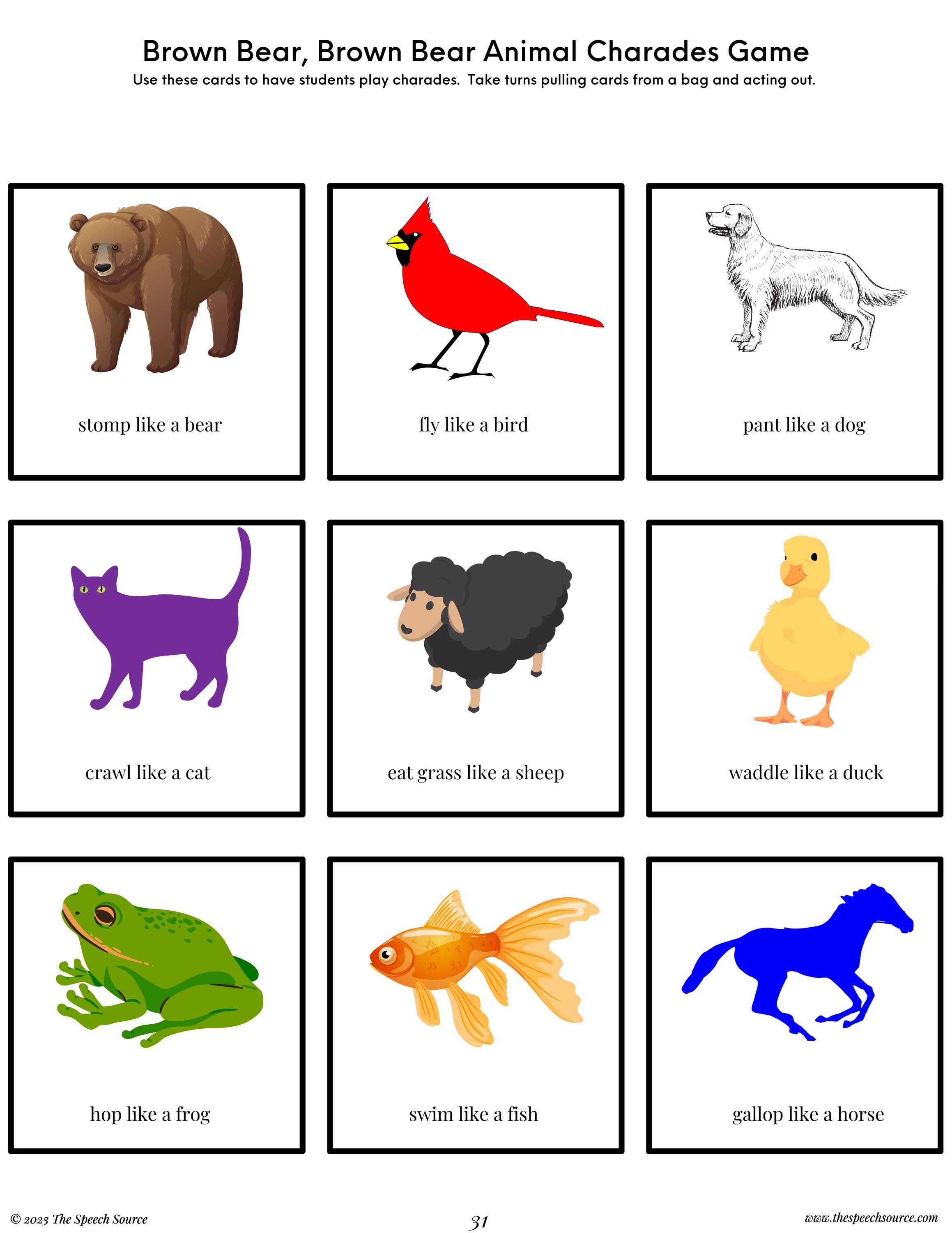 45-page Brown Bear Brown Bear Activities Speech Therapy & Preschool ...