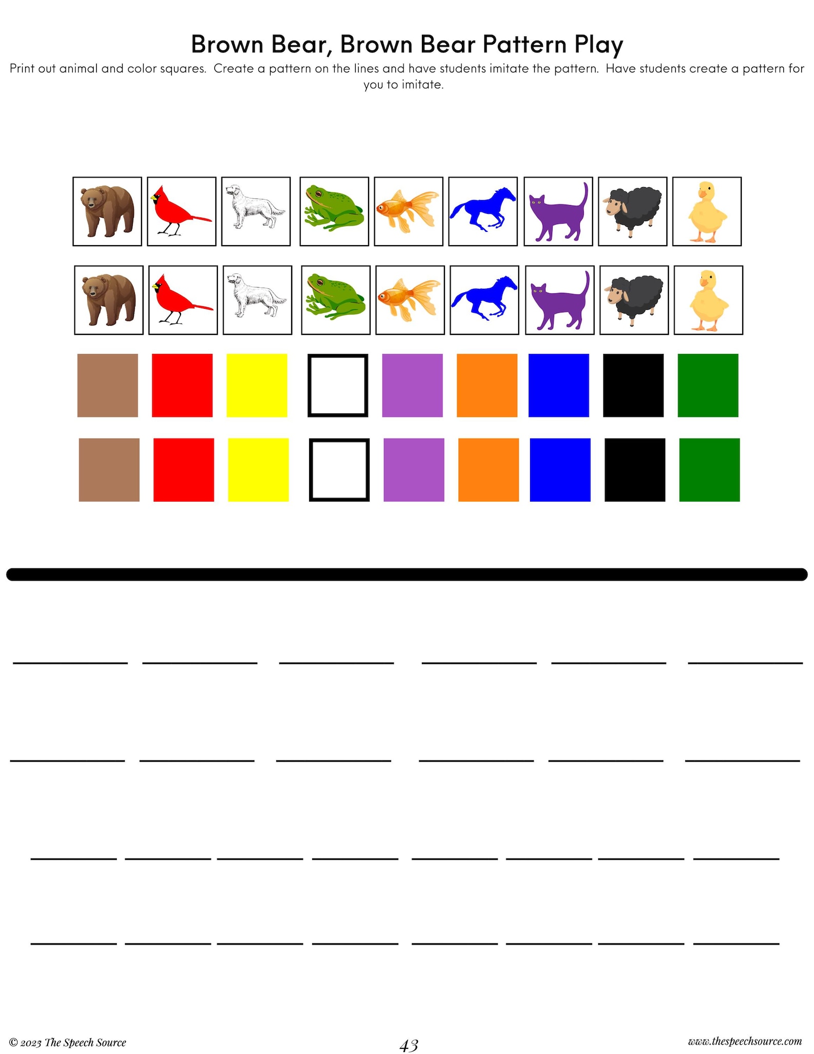 45-page Brown Bear Brown Bear Activities Speech Therapy & Preschool ...