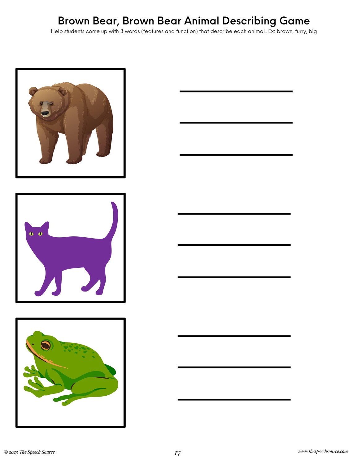 45-page Brown Bear Brown Bear Activities Speech Therapy & Preschool ...