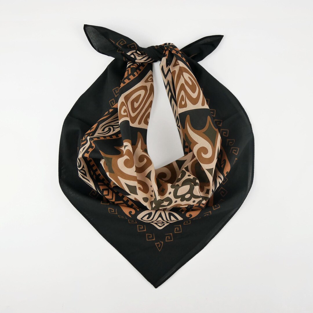 Earthy Ethnic Print Unisex Cotton Voile Bandana Original Design ...