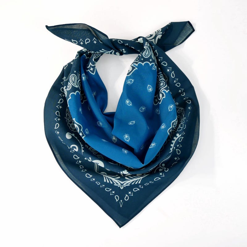 Blue Bandana - Etsy