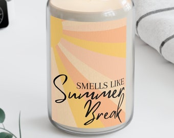 Smells Like Summer Break Scented Soy Candle 9oz, Teacher End of Year ...