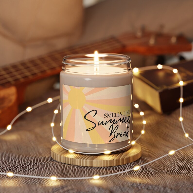 Smells Like Summer Break Scented Soy Candle 9oz, Teacher End of Year ...