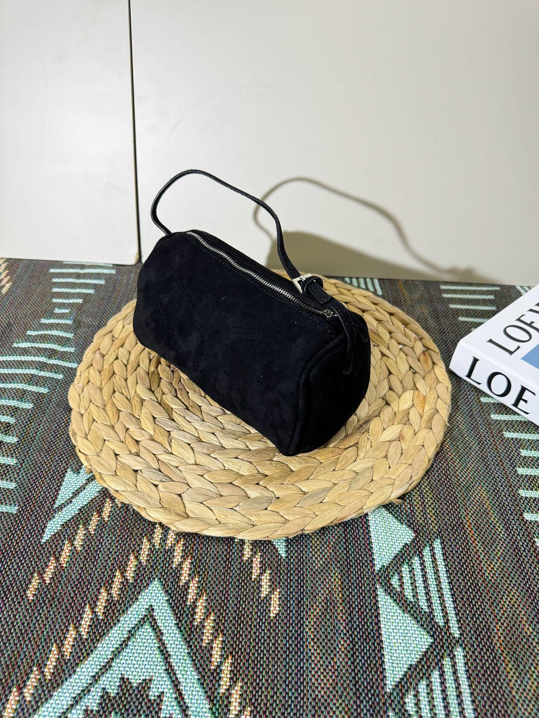 Suede 90s Pouch, Small Top Handle Bag, Minimal Handbag, Mini Tote Bags ...