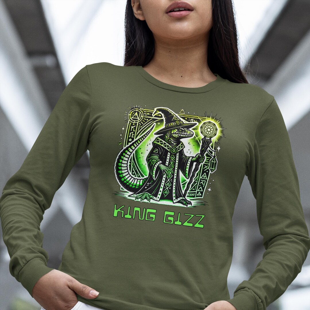 King Gizz Long Sleeve Shirt, Lizard Wizard, King Gizzard, King Gizz ...