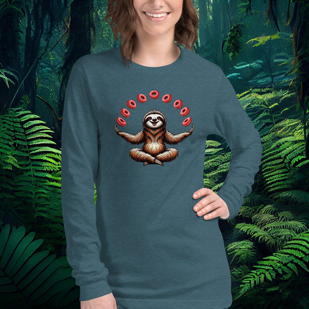 Phish Sloth Juggling Donuts Long Sleeve Tee - Etsy