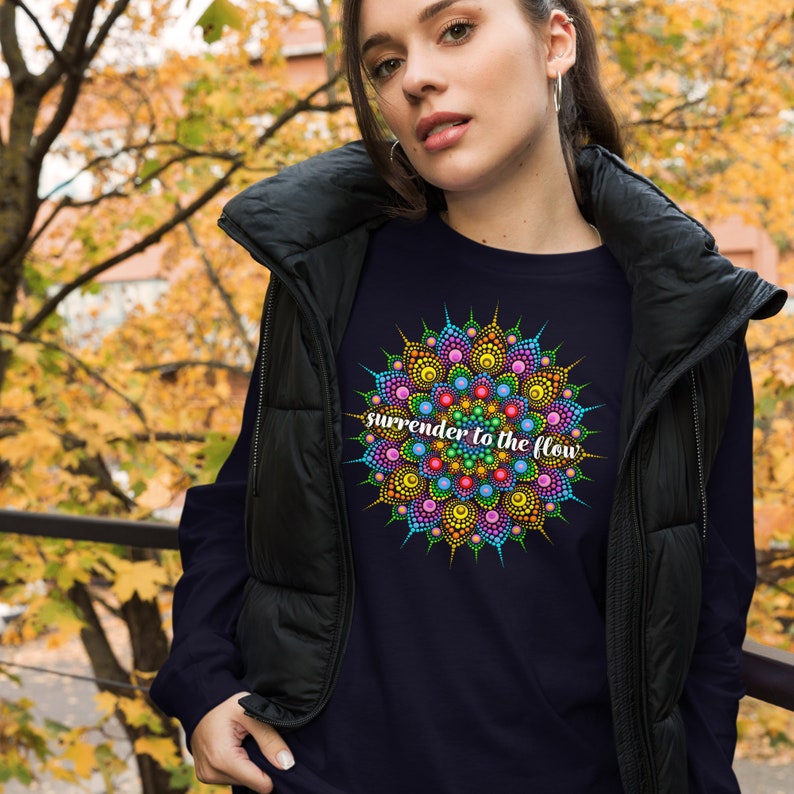 Camiseta de manga larga Phish: Entrégate al flujo del mandala - Etsy España