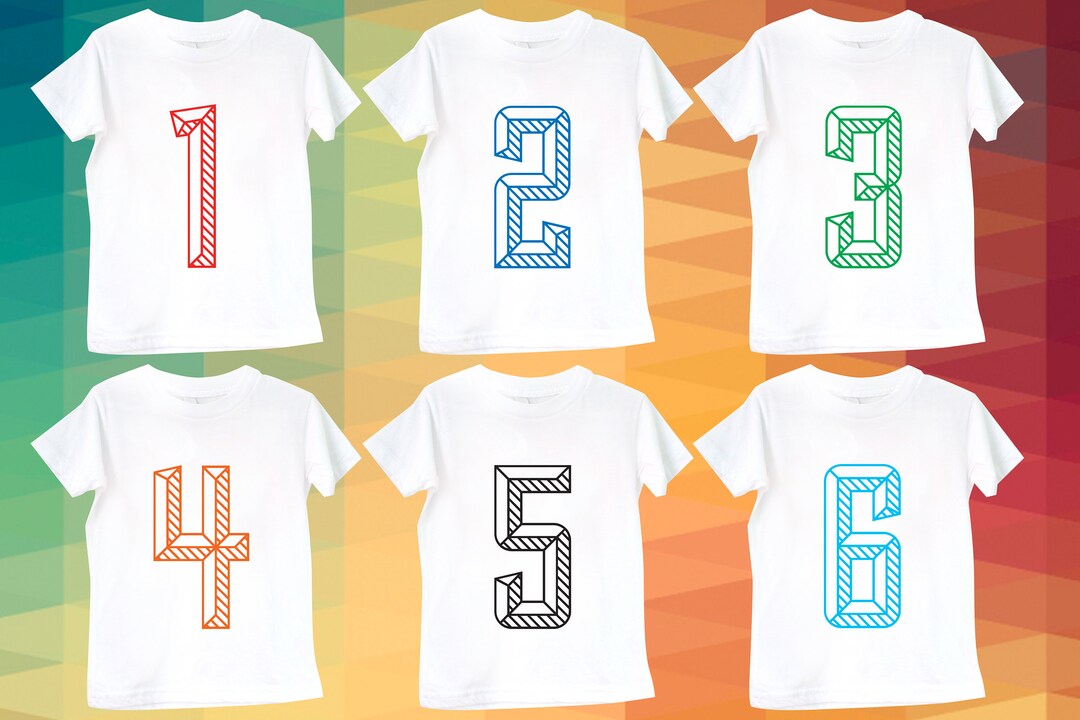 Number Shirt, Number Onesie, Birthday Party Shirt, Birthday Shirt, 1st ...