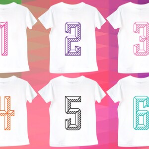 Number Shirt, Number Onesie, Birthday Party Shirt, Birthday Shirt, 1st ...