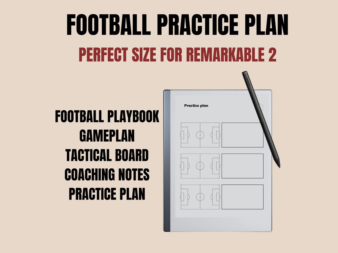 Soccer / Football Coach Practice Plan Templates for Remarkable 2 PDF - Etsy