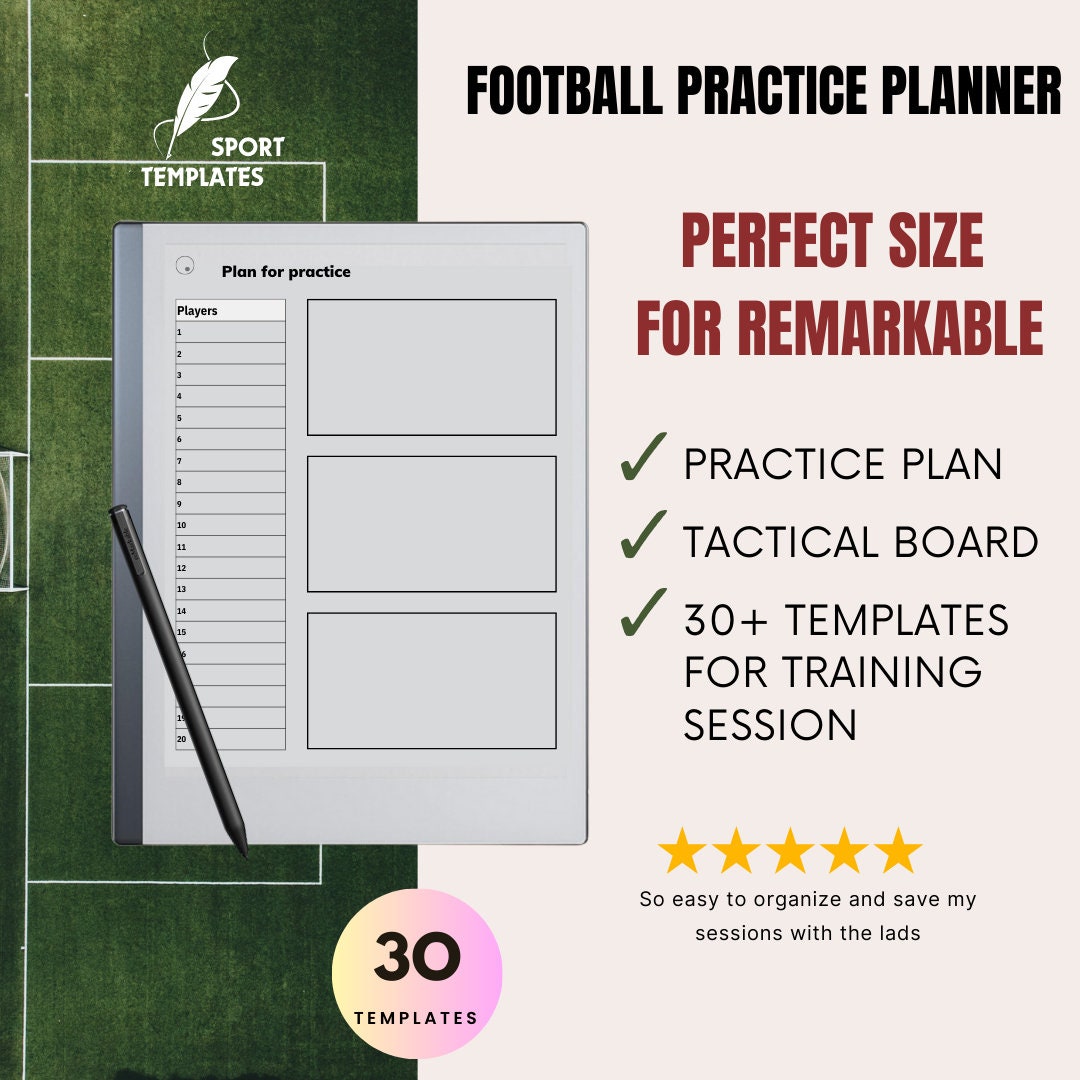 Remarkable 2 Football Coach Planner | Football Practice Templates for ...