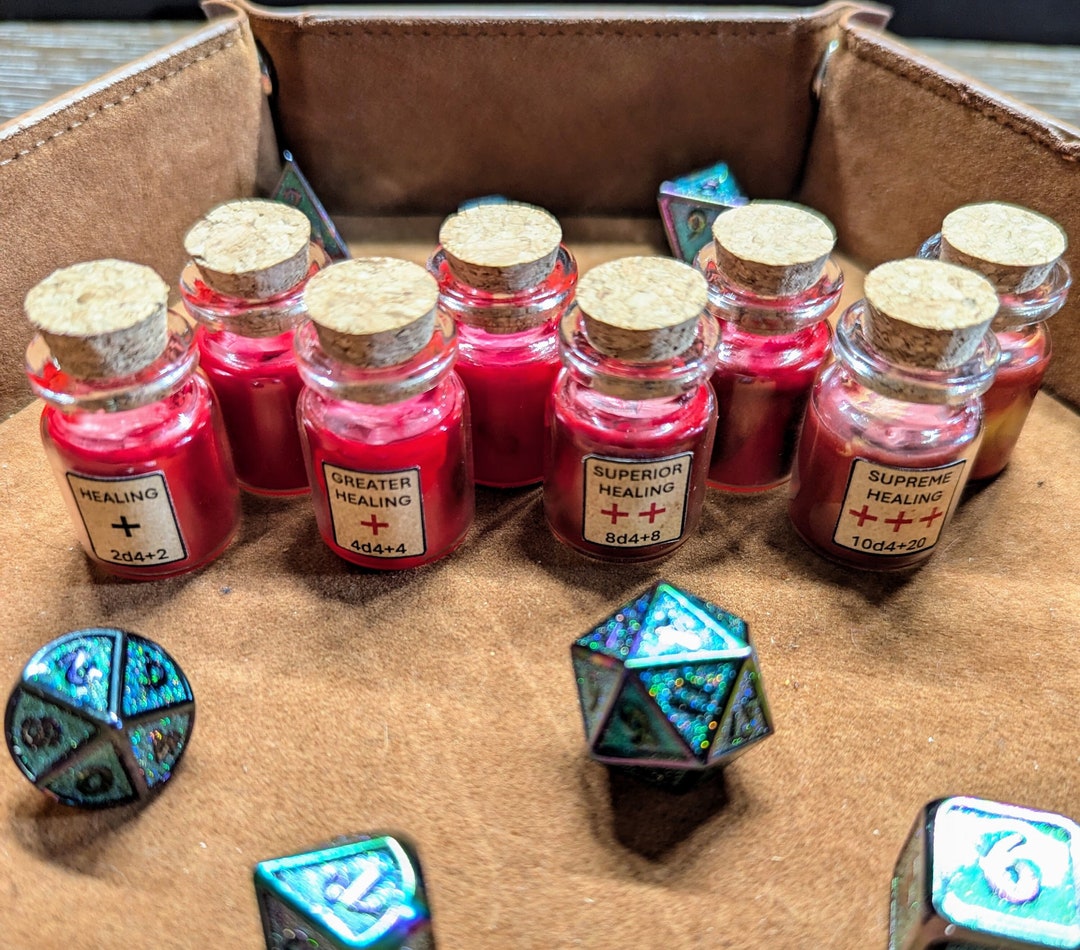 Healing Potion Set: Artisan Magic Potions for D&D, Ttrpgs - Etsy
