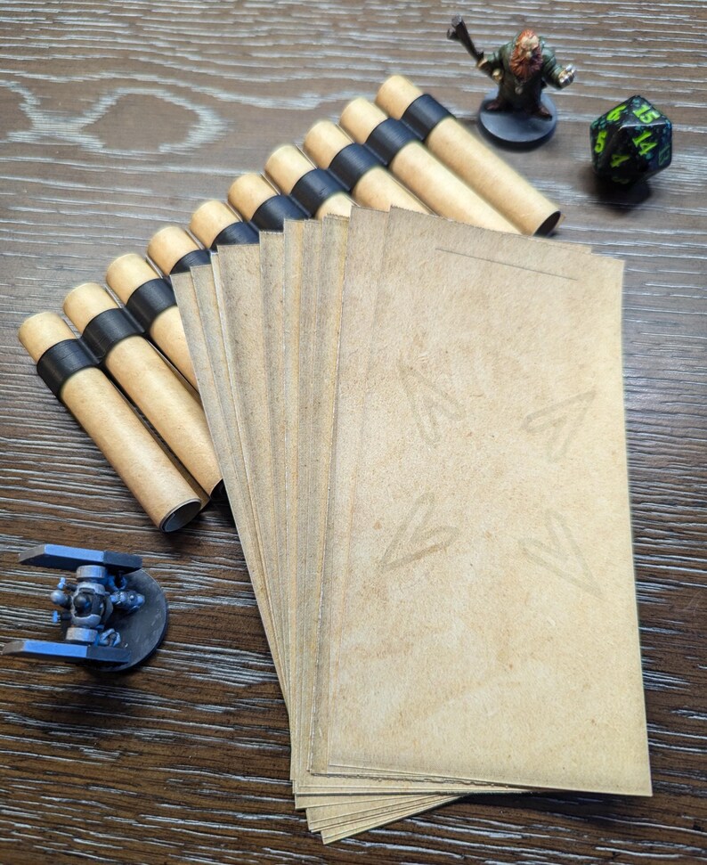 Mini Blank Spell Scrolls: 48 TTRPG Sheets With Holders - Etsy
