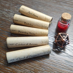 Mini Magic Spell Scroll Sets, for D&D 5e and Other Ttrpgs - Etsy