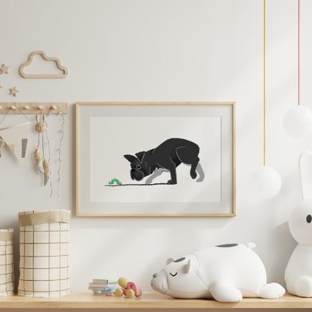 French Bulldog Print, Puppy Nursery Print, Dog Wall Art, Kid Room Wall ...