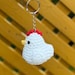 Chicken Keychain, Handmade Chicken Keychain, Amigurumi, Key Accessory ...
