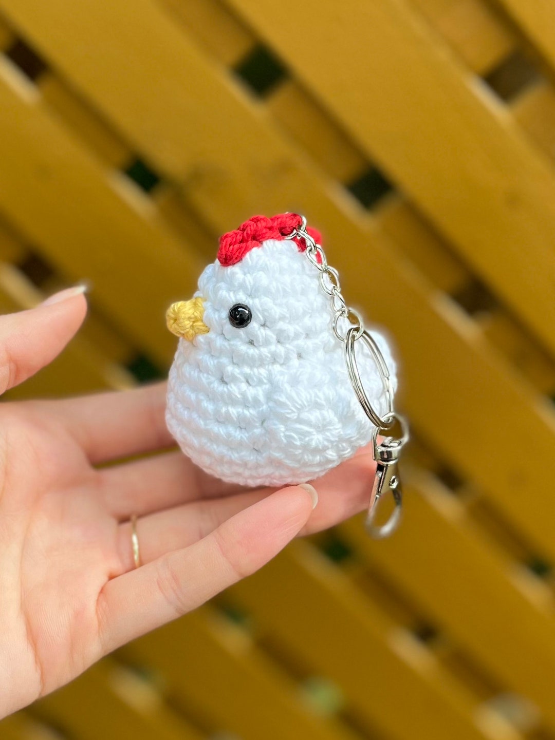 Chicken Keychain, Handmade Chicken Keychain, Amigurumi, Key Accessory ...