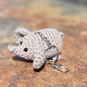 Crochet Elephant Keychain - Etsy