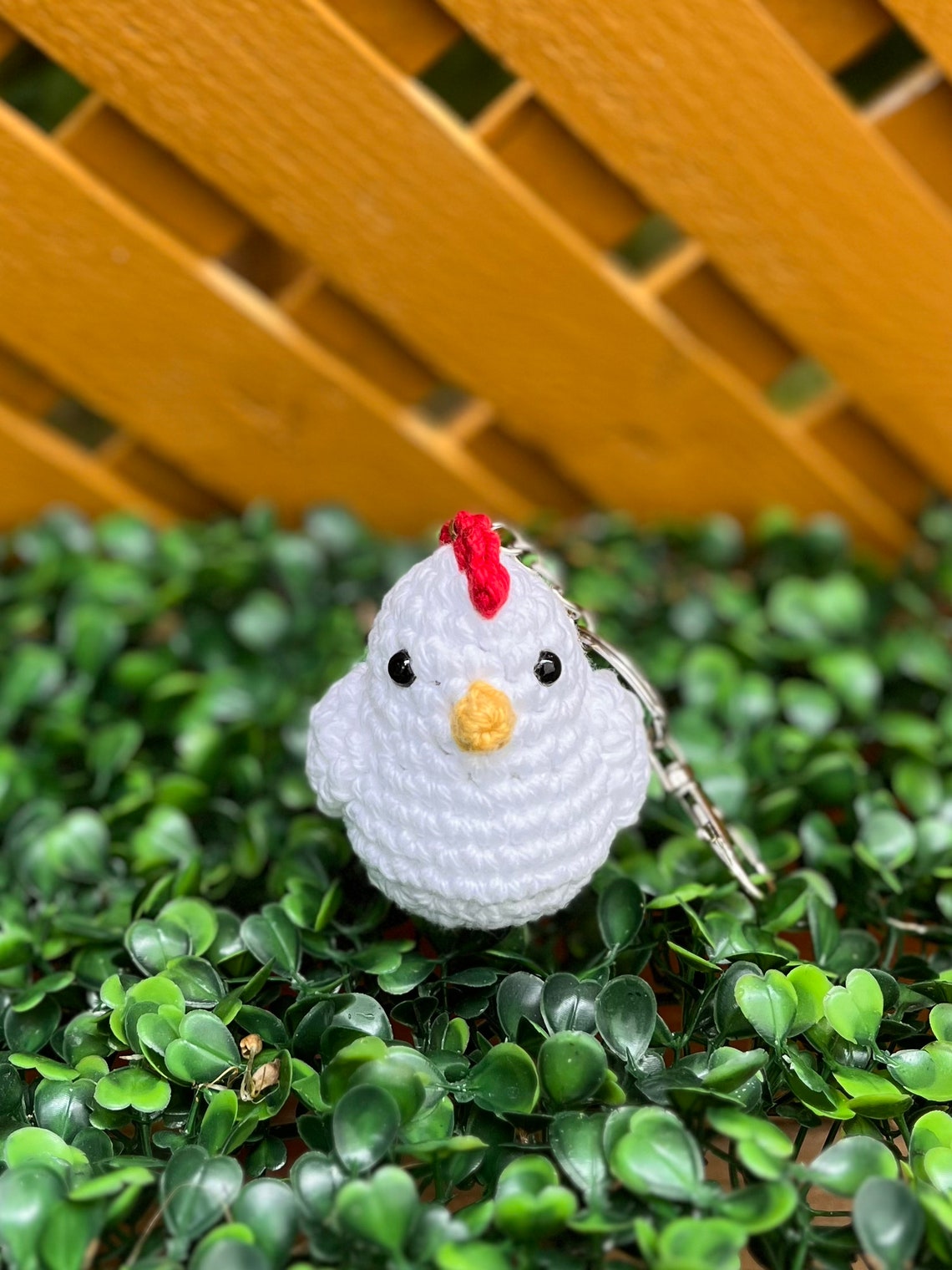 Chicken Keychain, Handmade Chicken Keychain, Amigurumi, Key Accessory ...