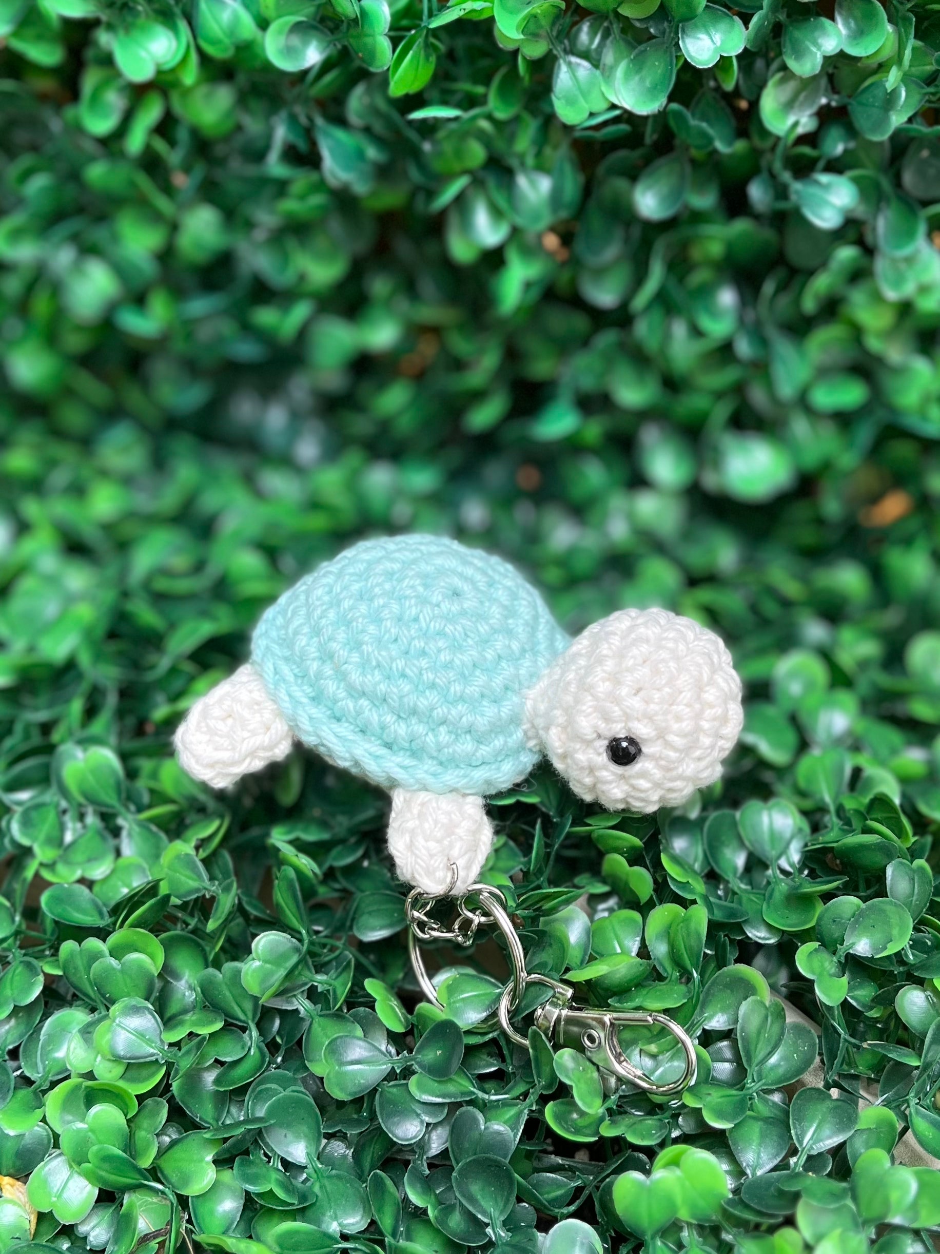 Crochet Turtle Keychain, Sea Turtle Keychain, Keyring, Bag Accessory ...