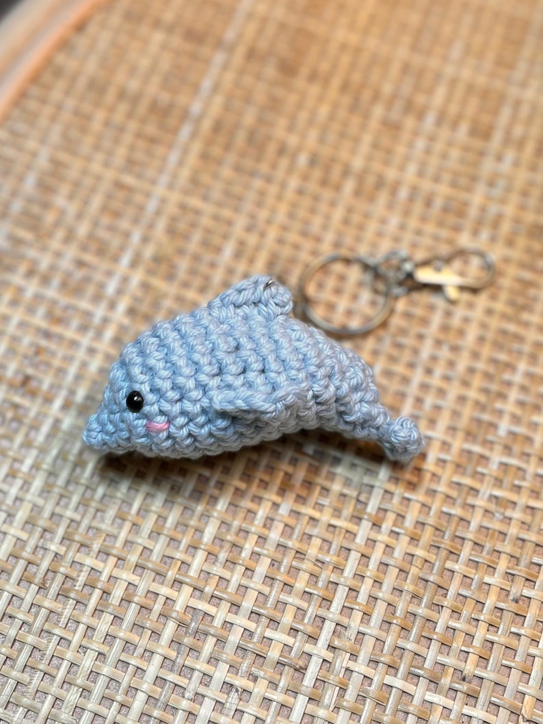 Crochet Dolphin Keychain, Dolphin Keyring, Dolphin Bag Accessory, Gifts ...