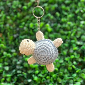 Crochet Turtle Keychain, Sea Turtle Keychain, Keyring, Bag Accessory ...