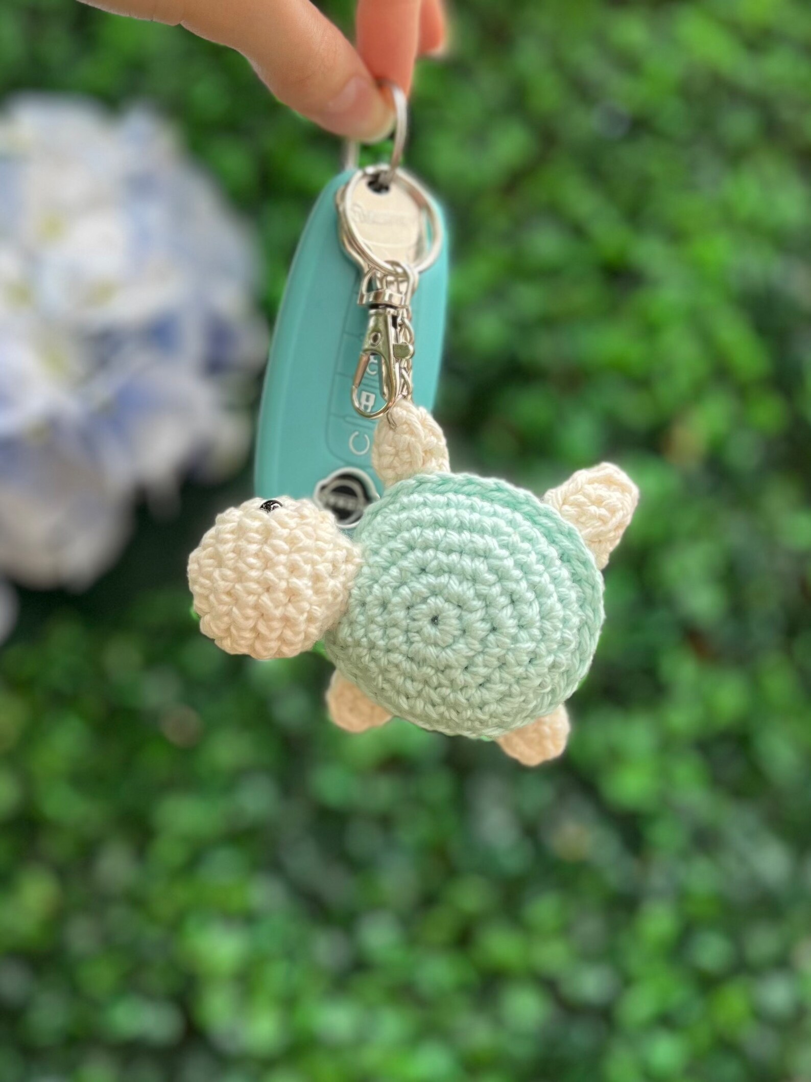 Crochet Turtle Keychain, Sea Turtle Keychain, Keyring, Bag Accessory ...